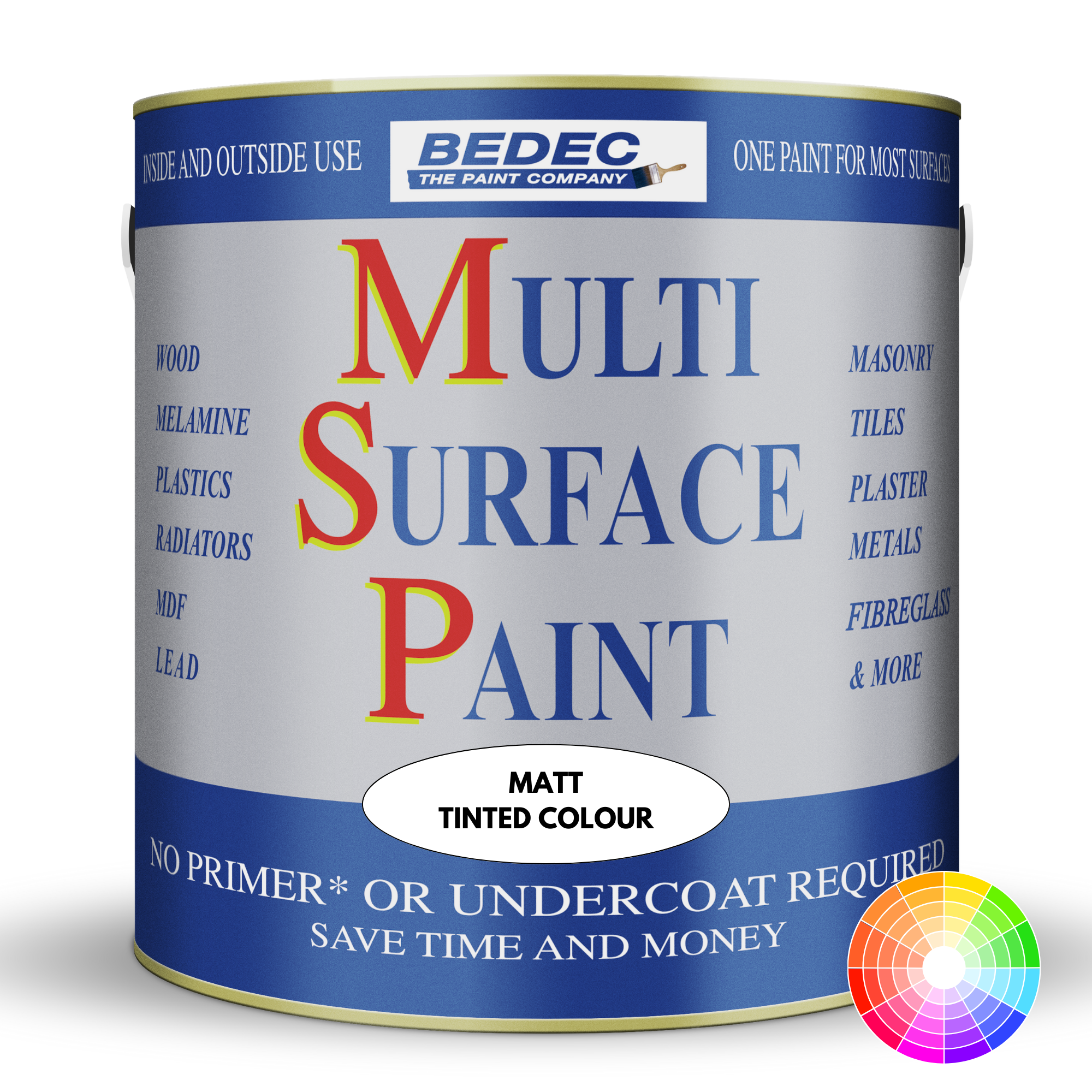 Bedec Multi Surface Paint (MSP) Matt - Tinted Colour – Decorating ...