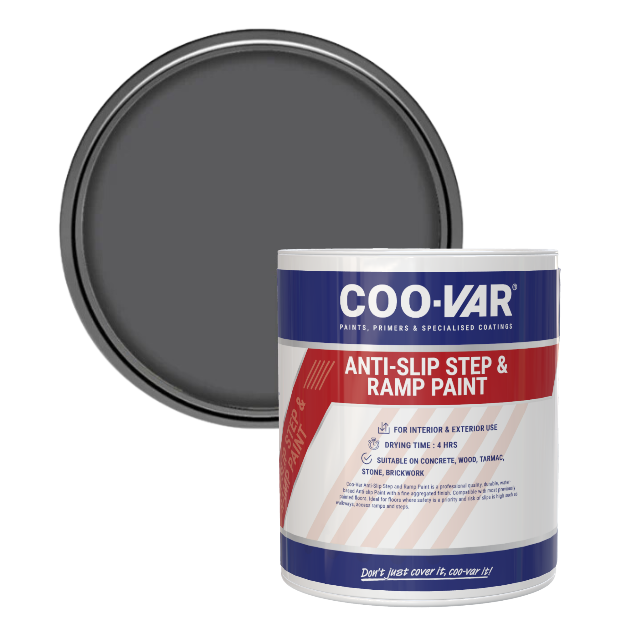 Coovar Anti-Slip Step and Ramp Paint 1L - Grey – Decorating Supplies Online