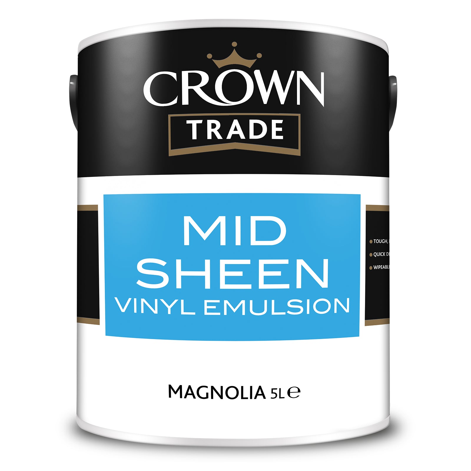 Crown Trade Mid Sheen Emulsion Magnolia – Decorating Supplies Online
