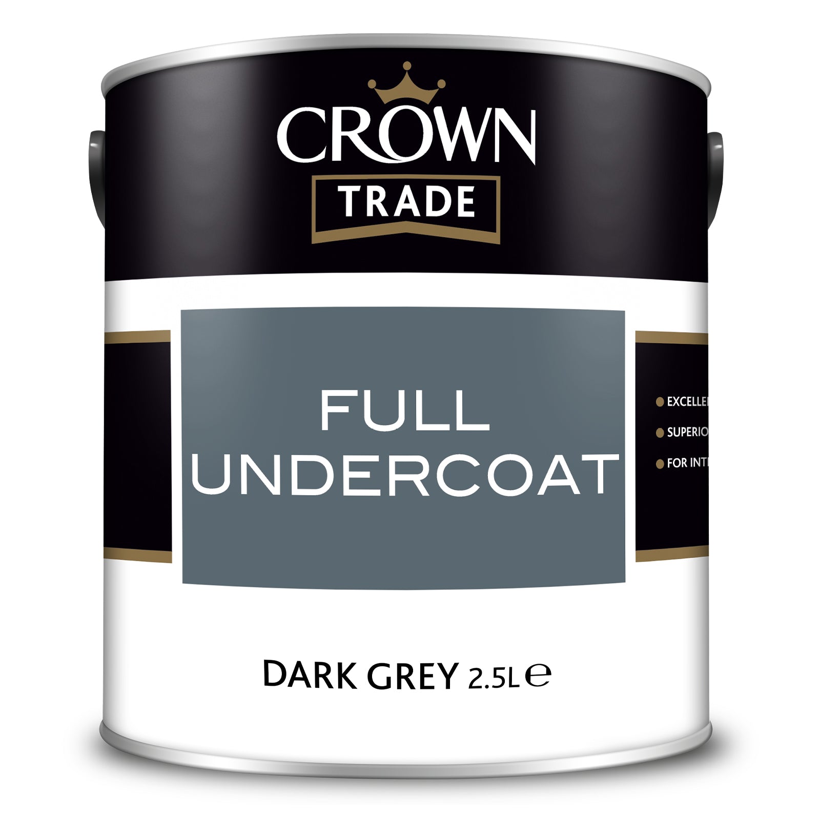 Crown Trade Oil Based Undercoat Dark Grey – Decorating Supplies Online