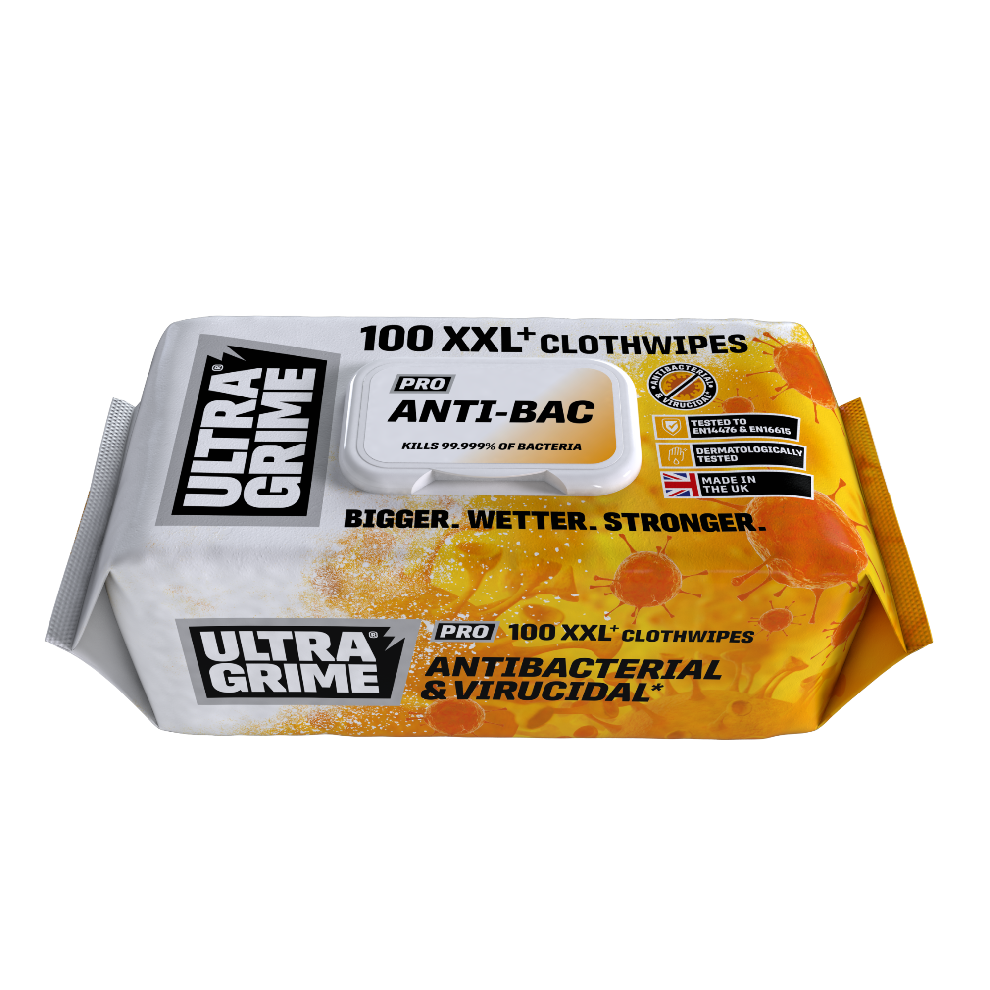 Uniwipe Ultragrime Pro Anti-Bacterial XXL Cloth Wipes 100 Pack ...